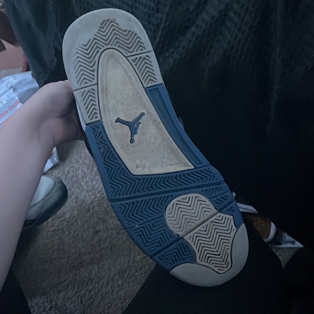 Air Jordan 4 Retro ‘Motorsports’ Blue And White Mens … - Gem